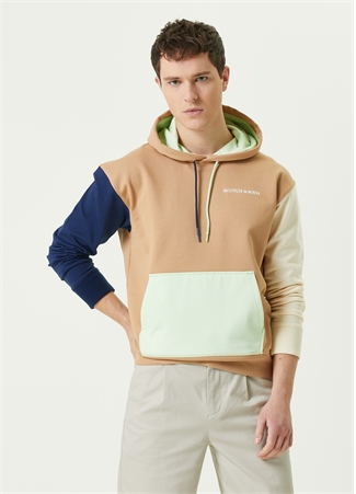 Scotch & Soda Erkek Colorblocked Kapüşonlu Logolu Sweatshirt S EU Scotch & Soda Erkek Colorblocked Kapüşonlu Logolu Sweatshirt S EU