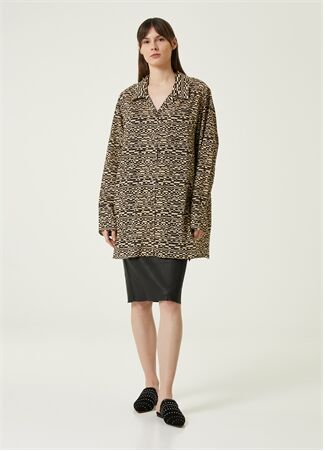 Nanushka Kadın Anemone Relaxed Fit Desenli Gömlek Siyah XS EU Nanushka Kadın Anemone Relaxed Fit Desenli Gömlek Siyah XS EU