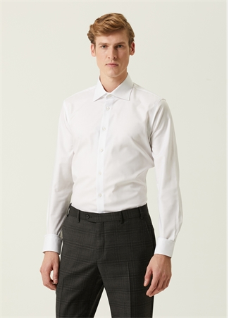 Beymen Collection Erkek Custom Fit Beyaz Gömlek 38 IT Beymen Collection Erkek Custom Fit Beyaz Gömlek 38 IT