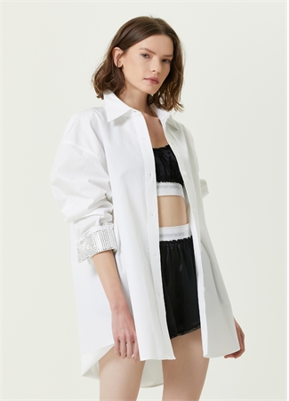 Alexander Wang Kadın Gömlek Beyaz M Eu Alexander Wang Kadın Gömlek Beyaz M Eu