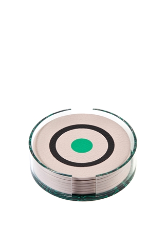 Madame Malachite Beymen Exclusive Stella Göz Desenli Bardak Altlığı Bej