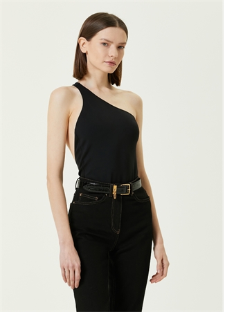 Alexander McQueen Kadın Siyah Tek Omuzlu Sırtı Açık Body 40 IT Alexander McQueen Kadın Siyah Tek Omuzlu Sırtı Açık Body 40 IT