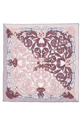 Beymen Club Kadın Colorblocked Desenli 90x90 cm İpek Eşarp EU