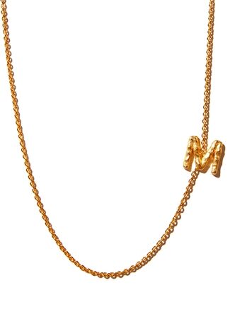 Fidelle Kadın Sideways Alphabet M Formlu Altın Rengi Kolye L EU Fidelle Kadın Sideways Alphabet M Formlu Altın Rengi Kolye L EU