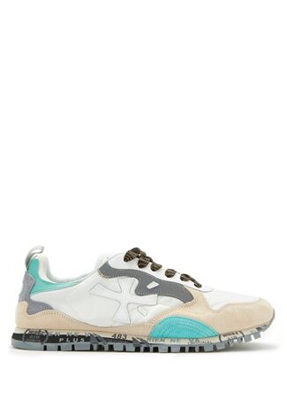 Premiata Kadın Beyaz Bej Tabanı Baskılı Sneaker Gri 36 EU
