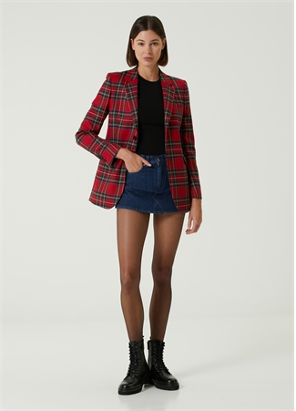 Red Valentino Kadın Mavi Desenli Mini Jean Şort Etek 42 IT Red Valentino Kadın Mavi Desenli Mini Jean Şort Etek 42 IT