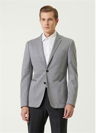 Pal Zileri Erkek Gri Kelebek Yaka Ceket 48 IT