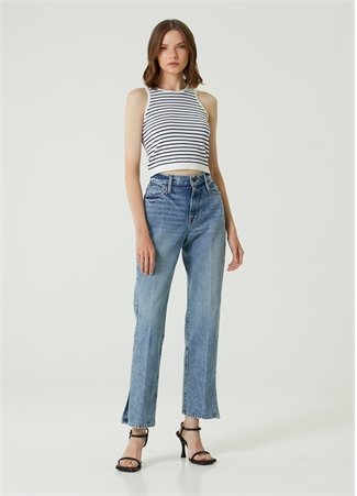 Frame Denim Kadın Le Pixie Drew Jean Pantolon Mavi 26 US