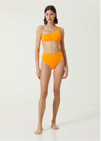 Off-white Kadın Turuncu Tek Omuzlu Yüksek Bel Bikini Takımı 42 It Off-white Kadın Turuncu Tek Omuzlu Yüksek Bel Bikini Takımı 42 It