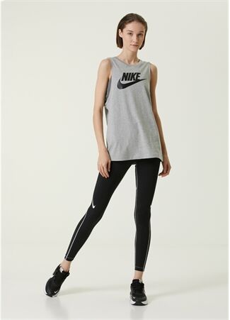 Nike Kadın NSW Swoosh Siyah Yüksek Bel Tayt XS EU