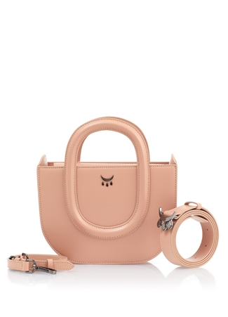 Qimu Kadın Qaila Altın Rengi Vegan Deri Omuz Çantası Pembe EU Qimu Kadın Qaila Altın Rengi Vegan Deri Omuz Çantası Pembe EU