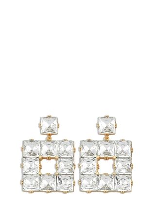 Ninon Kadın Kare Formlu Altın Rengi Kaplama Küpe EU