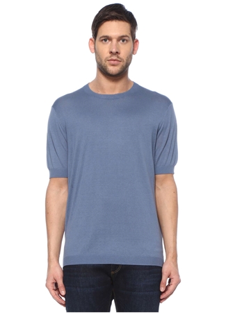 Palzileri Lab Erkek Mavi Bisiklet Yaka T-shirt 54 IT