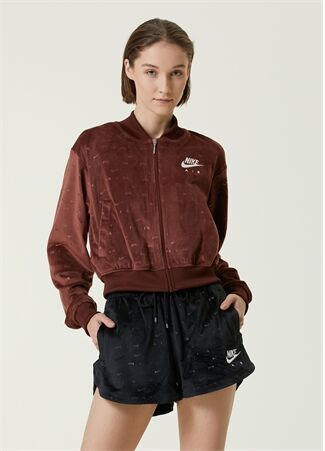 Nike Kadın Air Bronz Kadife Ceket Kahverengi S EU