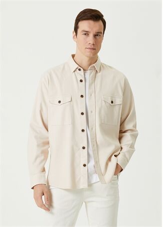Network Erkek Comfort Fit Bej Gömlek L EU