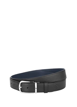 Montblanc Erkek Siyah Deri Kemer EU