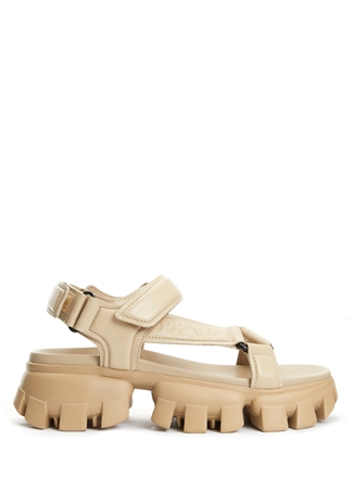 Prada Kadın Bej Taban Detaylı Deri Sandalet 36 Eu Prada Kadın Bej Taban Detaylı Deri Sandalet 36 Eu