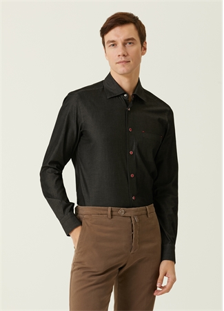 Kiton Erkek Antrasit Gömlek Gri XL EU Kiton Erkek Antrasit Gömlek Gri XL EU