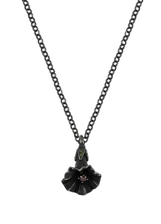 AIDA Kadın Belle Ivy Small Taşlı Okside Gümüş Rengi Kolye EU