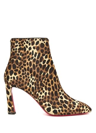 Christian Louboutin Kadın Leopar Desenli Deri Bot Kahverengi 36 EU Christian Louboutin Kadın Leopar Desenli Deri Bot Kahverengi 36 EU