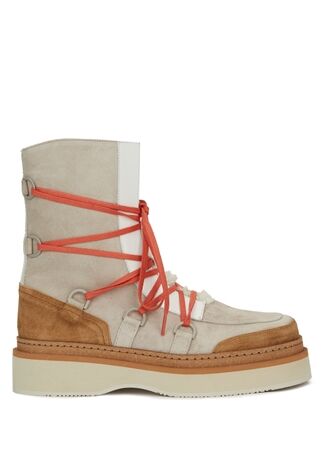 Beymen Club Kadın Bej Garnili Deri Bot Gri 36 Beymen Club Kadın Bej Garnili Deri Bot Gri 36