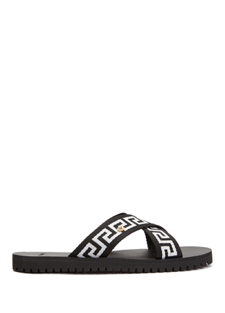 Versace Erkek Siyah Logolu Terlik 4 Eu Versace Erkek Siyah Logolu Terlik 4 Eu