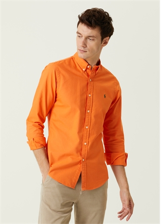 Polo Ralph Lauren Erkek Turuncu Düğmeli Yaka Gömlek S EU Polo Ralph Lauren Erkek Turuncu Düğmeli Yaka Gömlek S EU