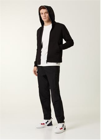 Moncler Erkek Siyah Yüksek Bel Pilili Yün Pantolon 50 IT