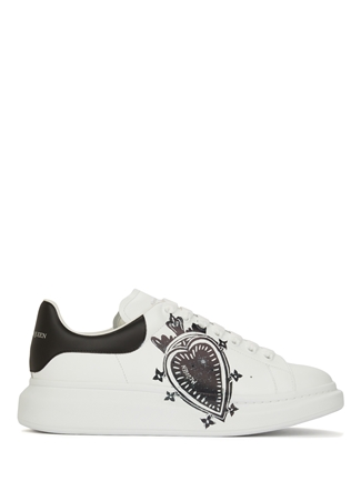 Alexander McQueen Erkek Oversize Beyaz Desen Detaylı Deri Sneaker Siyah 42 EU Alexander McQueen Erkek Oversize Beyaz Desen Detaylı Deri Sneaker Siyah 42 EU