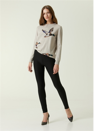 Beymen Club Kadın Siyah Yüksek Bel Tayt Pantolon 38