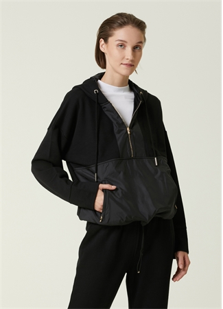 Beymen Collection Kadın Siyah Kapüşonlu Garnili Sweatshirt L Beymen Collection Kadın Siyah Kapüşonlu Garnili Sweatshirt L