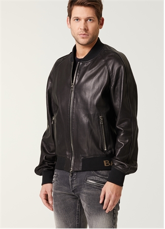 Balmain Erkek Siyah Logo Jakarlı Deri Mont 54 IT Balmain Erkek Siyah Logo Jakarlı Deri Mont 54 IT