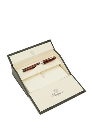 Pineider Erkek Siyah Kırmızı Desenli Kalem EU