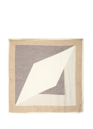 Pal Zileri Erkek Kahverengi Geometrik Desenli Atkı EU