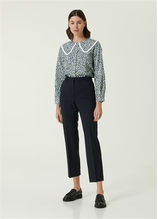 Maje Kadın Lacivert Boru Paça Pantolon 36 FR Maje Kadın Lacivert Boru Paça Pantolon 36 FR