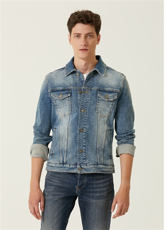 Deep Six Jeans Erkek Relax Fit Mavi Denim Ceket S EU Deep Six Jeans Erkek Relax Fit Mavi Denim Ceket S EU