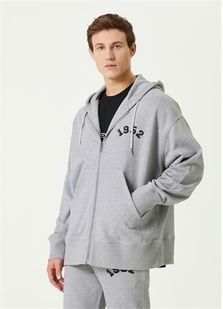 Givenchy Erkek Gri Kapüşonlu Sweatshirt S EU