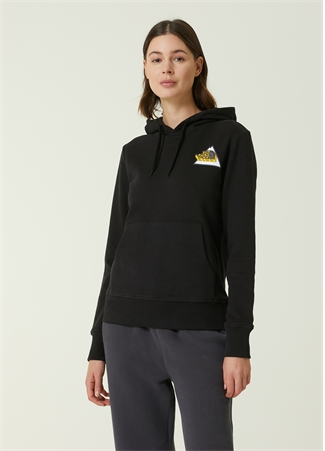 The North Face Kadın Yama Siyah Kapüşonlu Logolu Sweatshirt S EU The North Face Kadın Yama Siyah Kapüşonlu Logolu Sweatshirt S EU