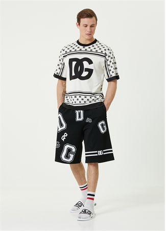 Dolce&gabbana Erkek Siyah Bej Beli Kordonlu Logo Desenli Bermuda 46 It Dolce&gabbana Erkek Siyah Bej Beli Kordonlu Logo Desenli Bermuda 46 It