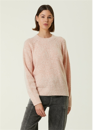 Kenzo Kadın Altın Rengi Logolu Yün Kazak Pembe L EU