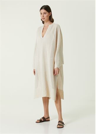 Joseph Kadın Ekru V Yaka Midi Kaftan Bej S/M EU