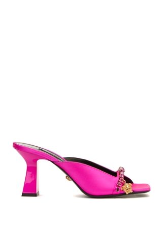Versace Kadın Pembe Zincir Bantlı Terlik 38 EU Versace Kadın Pembe Zincir Bantlı Terlik 38 EU
