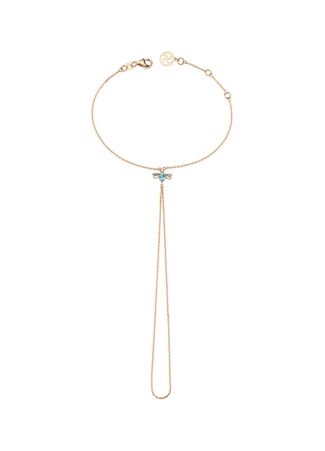 Bee Goddess Kadın Honey Renkli Taşlı Altın Rengi Şahmeran Pembe EU