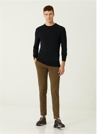 Tommy Hilfiger Erkek Slim Fit Haki Chino Pantolon 32-32 EU