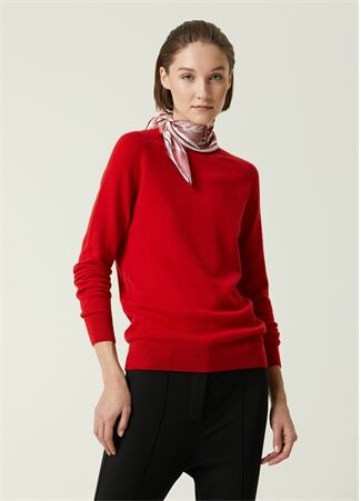 Beymen Collection Kadın Kırmızı Bisiklet Yaka Kaşmir Kazak S