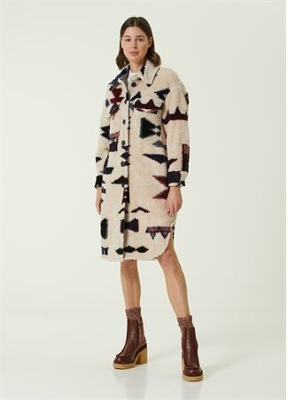 Frontstreet 8 Kadın Beyaz Etnik Desenli Sim Dokulu Ceket 42 IT Frontstreet 8 Kadın Beyaz Etnik Desenli Sim Dokulu Ceket 42 IT