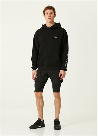 Ubahn Erkek Siyah Tayt Detaylı Şort S EU