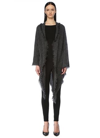 Palzileri Lab Erkek Gri İkat Desenli Yün Atkı EU