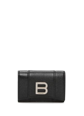 Balenciaga Kadın Hourglass Siyah Deri Cüzdan EU Balenciaga Kadın Hourglass Siyah Deri Cüzdan EU