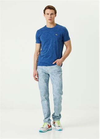 Etro Erkek Straight Fit Mavi Desenli Jean Pantolon 33 US